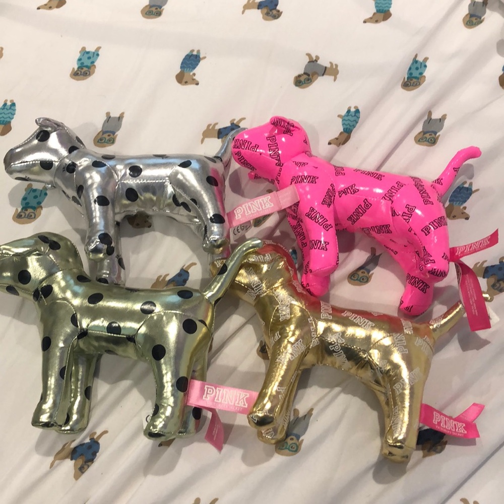 Four Authentic Victoria’s Secret Pink Dogs - Gem